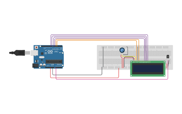 Circuit design TEMPERATURE - Tinkercad