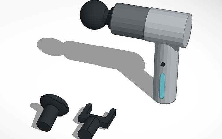 3D design Massage Gun - Tinkercad