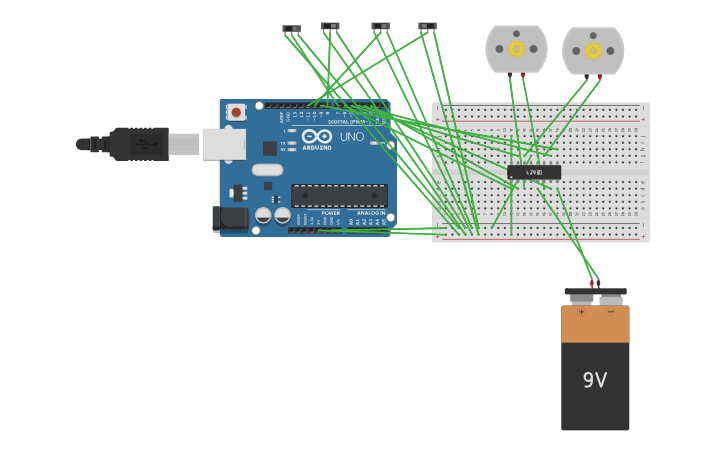 Circuit design car - Tinkercad