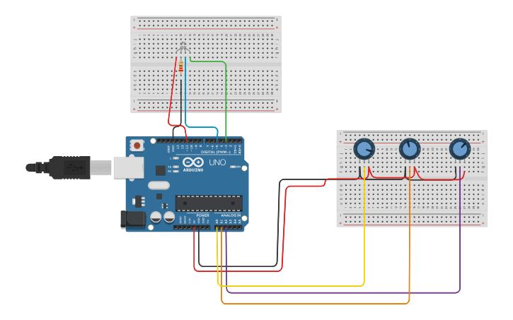 Circuit design RGB COLOUR PICKER - Tinkercad