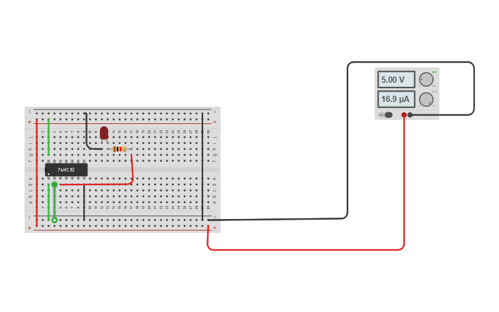 Circuit design OR Gate - Tinkercad
