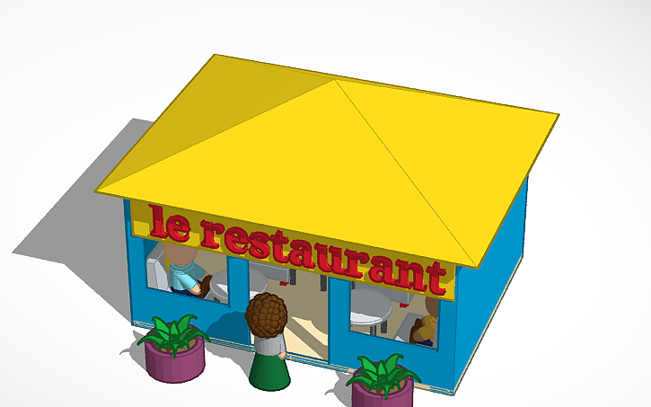 3D design le restaurant - Tinkercad