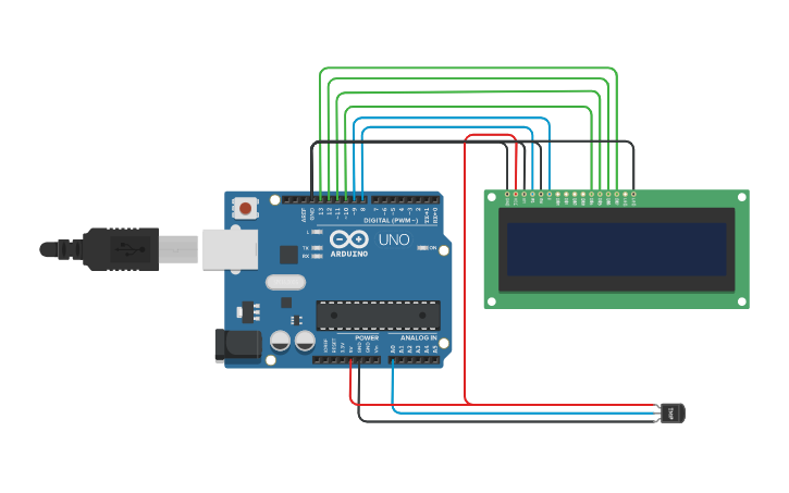 Circuit Design Digital Thermometer With Lcd Using Arduino Uno R3