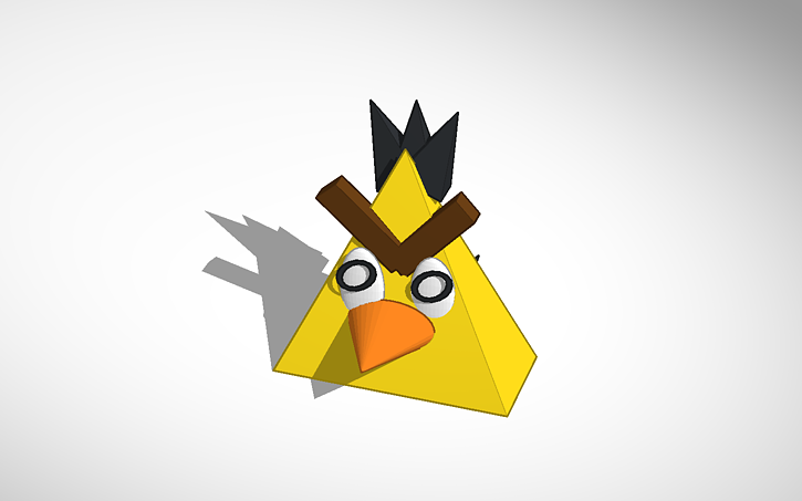 3D design Chuck the angry bird - Tinkercad