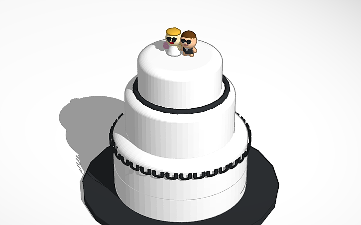 3D design Wedding Cake - Tinkercad