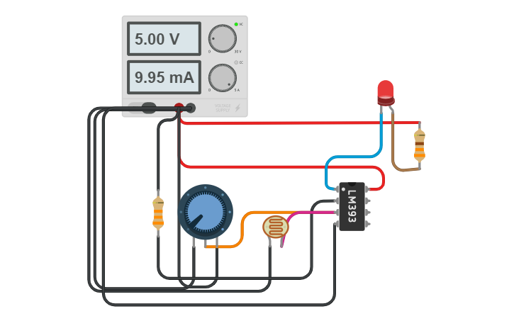Circuit design Lab comparator night light circuit valentina torres 10B | Tinkercad