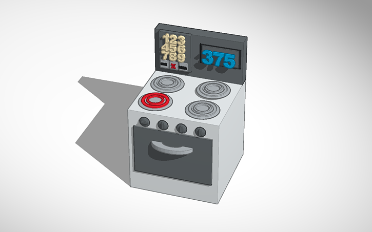 3D design Oven/Stove - Tinkercad