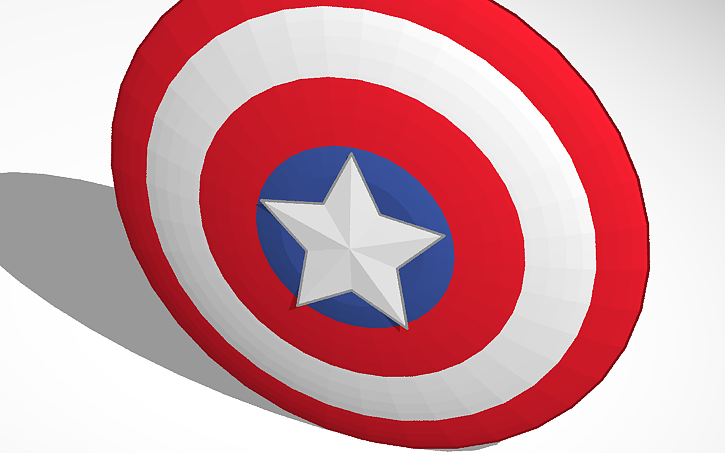 3D design captain america's shield | Tinkercad
