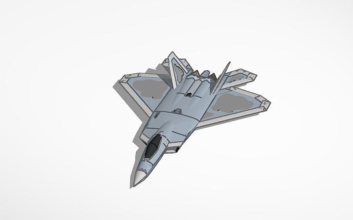 3D design Lockheed Martin F22 Raptor - Tinkercad