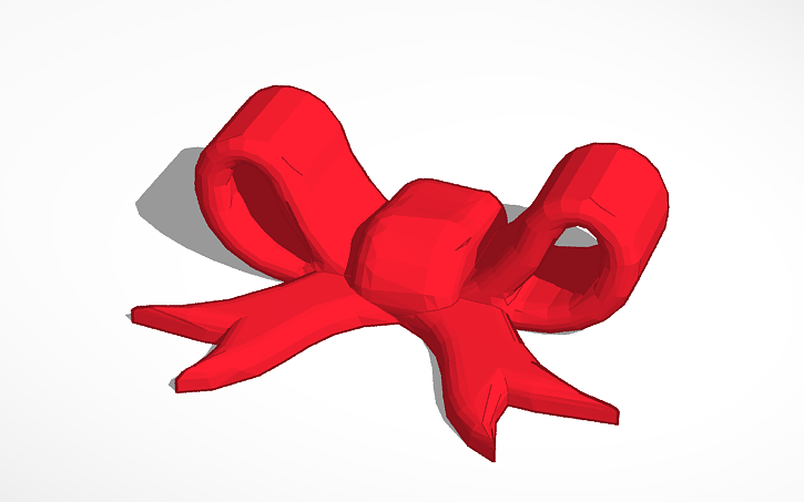 3D design Ribbon Bow - Tinkercad