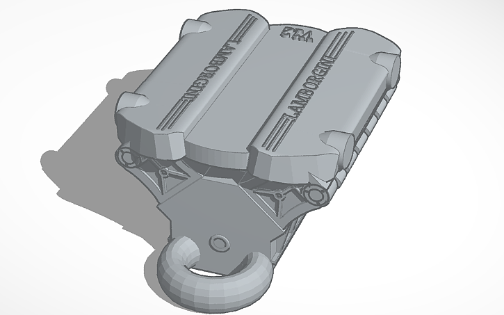 3D design V12 ( БРЕЛОК ) - Tinkercad