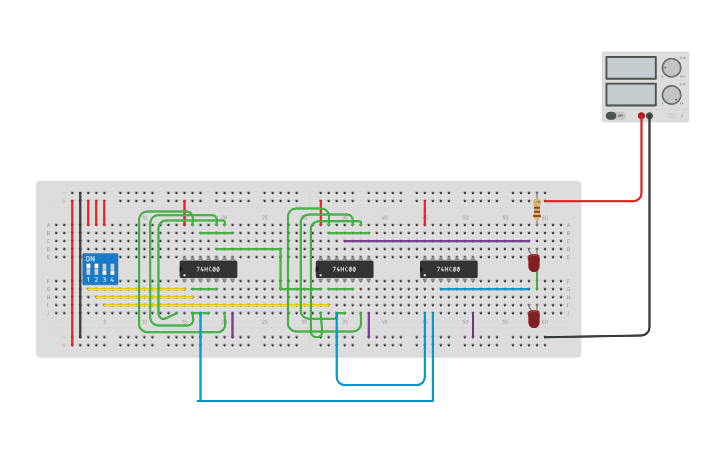 Circuit design full Adder - Tinkercad