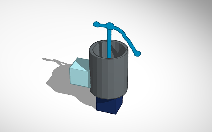 3D design Piston Water Pump - Tinkercad
