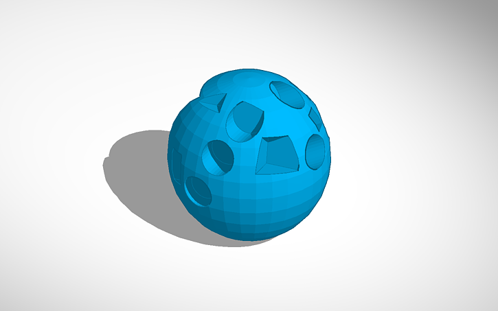 3D design giant holed sphere | Tinkercad