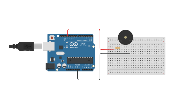 Circuit design Interfacing Buzzer with Arduino - Tinkercad