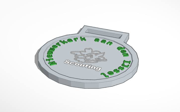 3D design Medal Scouting - Tinkercad