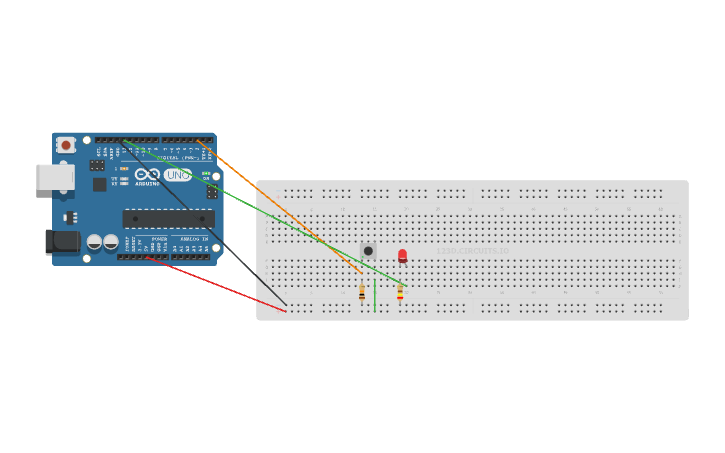 Circuit Design Digital Input Example Momentary Tact Button Tinkercad