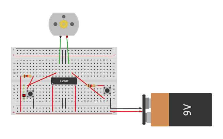 Circuit Design H Bridge Tinkercad