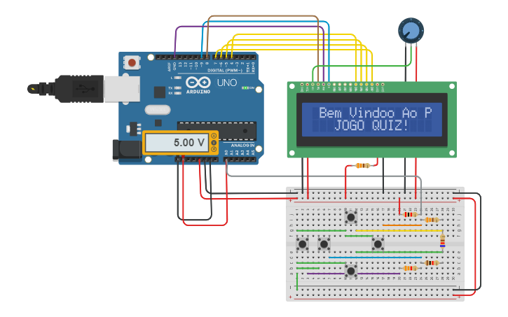 Circuit design Copy of Exemplo LCD Shield - Tinkercad