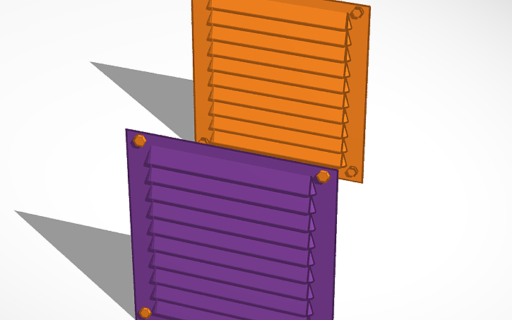 3D design Square vent grille - Tinkercad