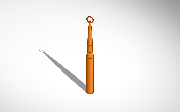 3D design .50 cal in bmg keychain - Tinkercad