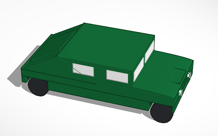 3D design Humvee - Tinkercad