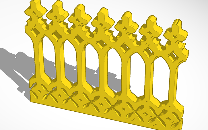 3D design Gothic Fence - Tinkercad
