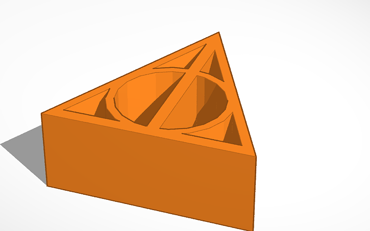 3D design Hogwarts Token Deathly Hollows - Tinkercad