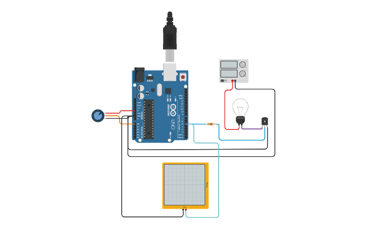 Circuit design Dimmer de 12V - Tinkercad