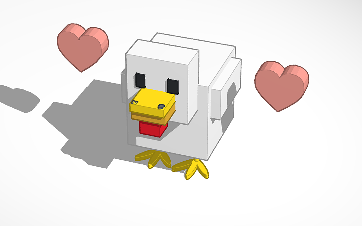 3D design Minecraft Chicken | Tinkercad