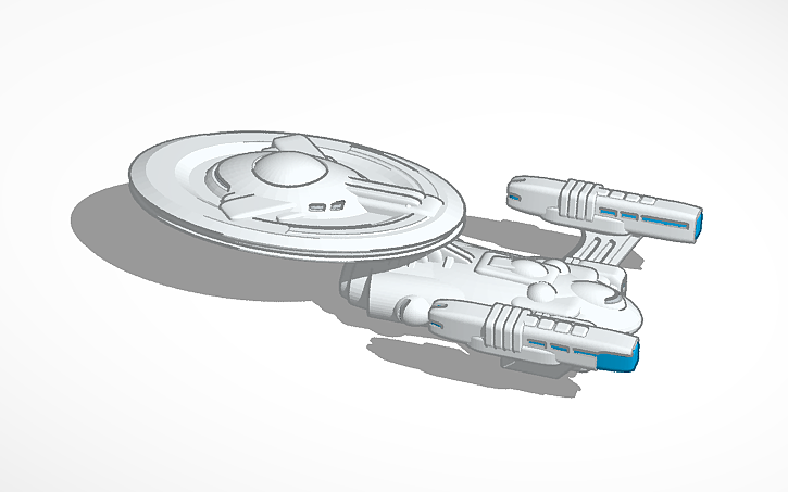 3D design FSSD-X1A - The Federation StarShip "Dragonsmere" - Tinkercad