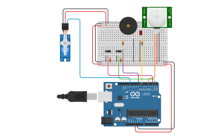 Circuit design Servomotor | Tinkercad Circuit design Servomotor | Tinkercad