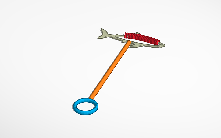 3D design Shark Bubble Wand (Bubble Wand Design Challenge) - Tinkercad