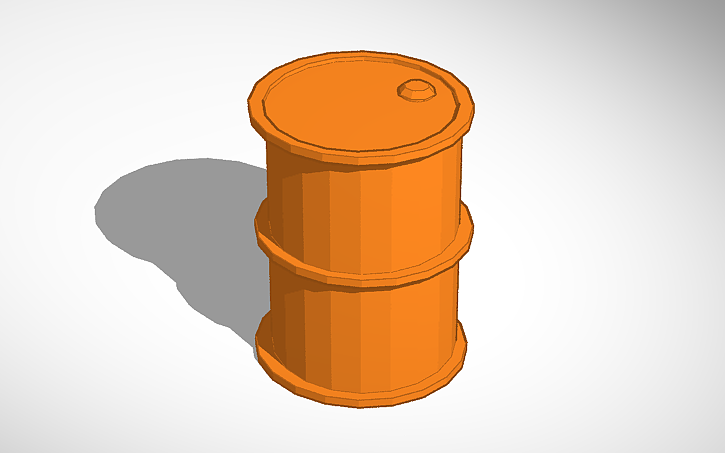 3D design Oil Barrel - Tinkercad
