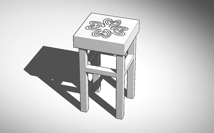 3D design stool - Tinkercad