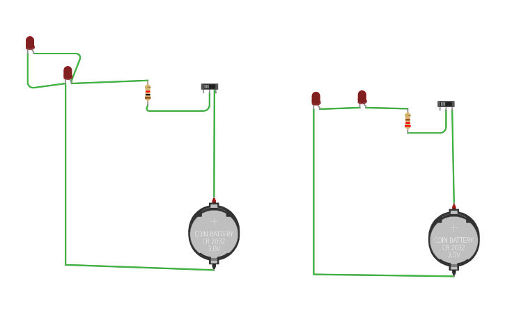 Circuit design Parallel and Series Circuit 1 - Tinkercad