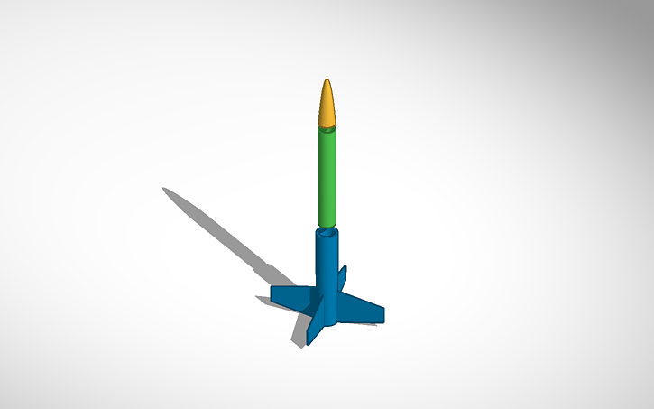 3D design Printable rocket - Tinkercad