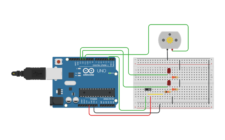 Circuit design LED-ON-OFF-TINKERCAD - Tinkercad