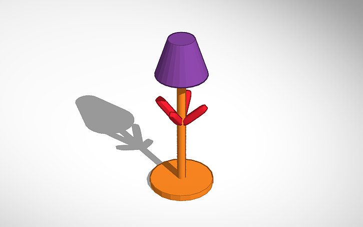 3D design dollhouse coat rack lamp | Tinkercad
