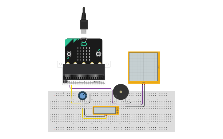 Circuit design Microbit buzzer - Tinkercad