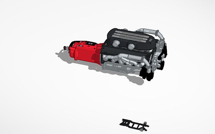 3D design Twin Turbo Lamborghini V12 - Tinkercad