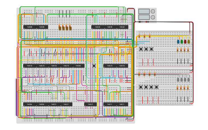 Circuit design 4 Bit Password Lock Scratch Build - Tinkercad