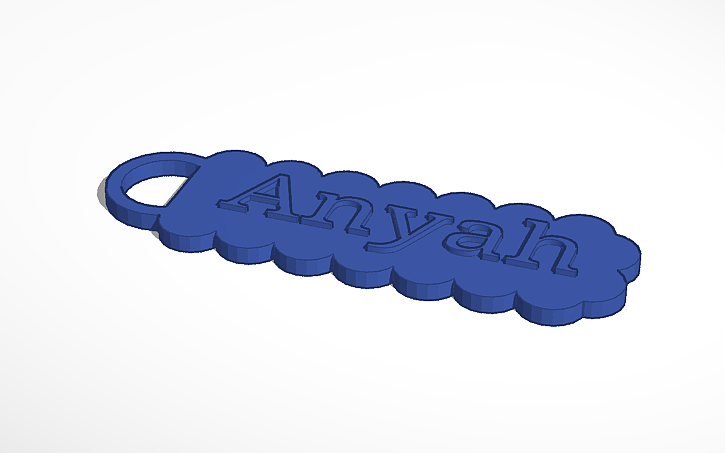3D design First Keychain - Tinkercad