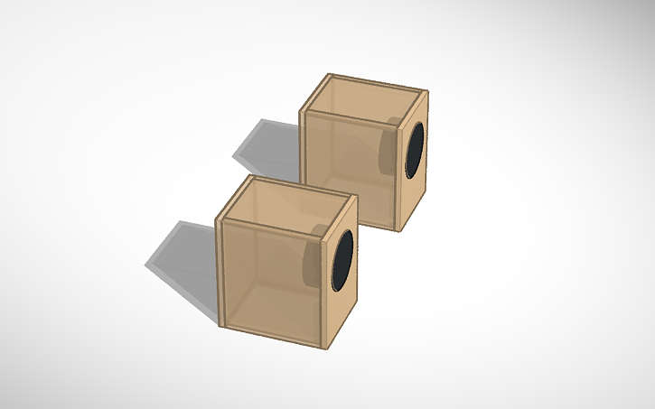 3D design Small 4inch Surround Speakers - Tinkercad