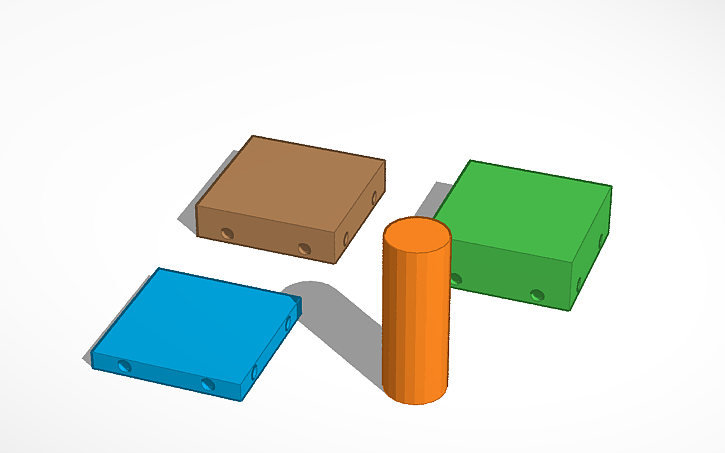 3D design Dynamic Height Tiles for DnD - Tinkercad