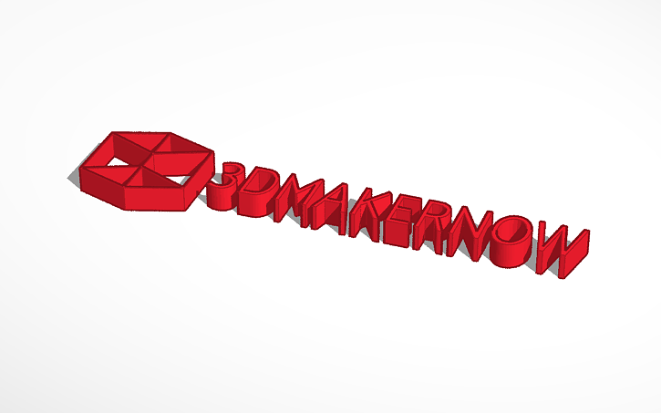 3D design Logo 3DMakerNow | Tinkercad
