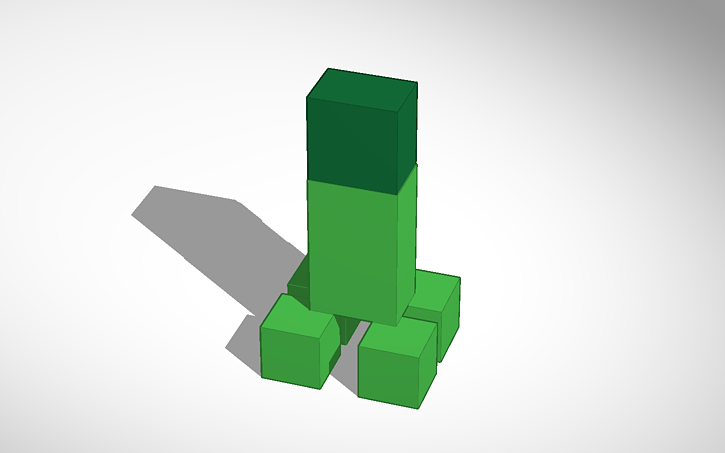 3d Design Creeper Fail Built Lol Tinkercad