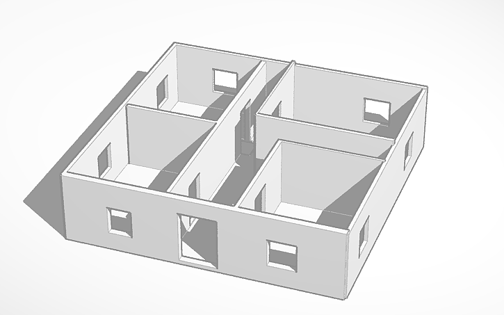 3D design floor plan - Tinkercad