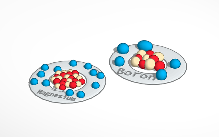 3D design Atom Model - Tinkercad