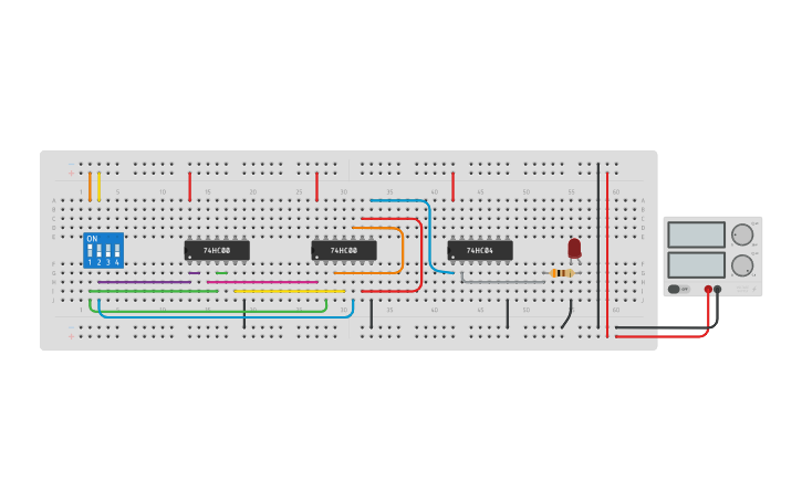Circuit design EXP2-X NOR using NAND | Tinkercad